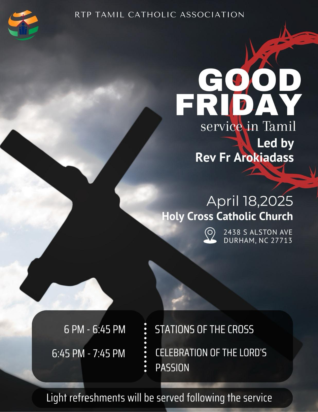 Good Friday – Passion of Christ service in Tamil | RTP Tamil Catholic ...